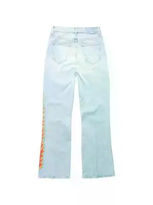 MOTHER The Saloon Sneak Flame-print Jeans