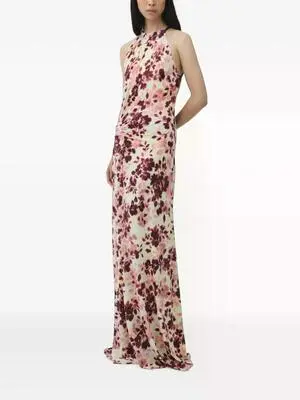 Simkhai Cerin Floral-print Draped Maxi Dress