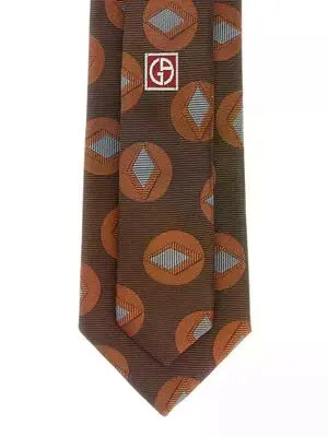 Giorgio Armani Geometric-pattern Silk Tie