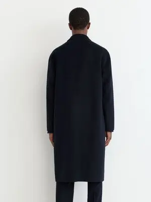 REISS Eclipse Wool-blend Blindseam Relaxed-fit Coat - Navy