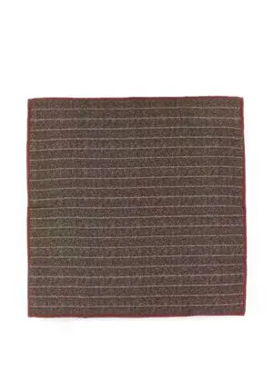 Brunello Cucinelli Pinstripe-pattern Pocket Square Brown
