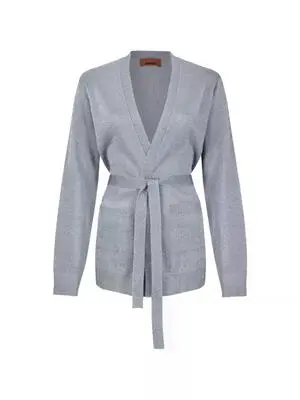 Missoni Belted Metallic-effect Cardigan