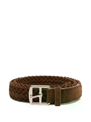Officine Creative Braided Suede Belt - Brown