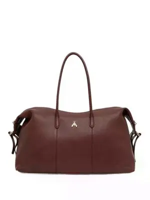 Patrizia Pepe Logo-plaque Leather Luggage Bag