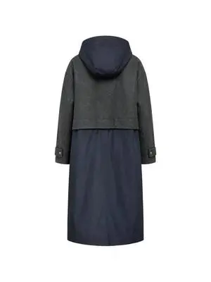 Plan C Layered Hooded Coat