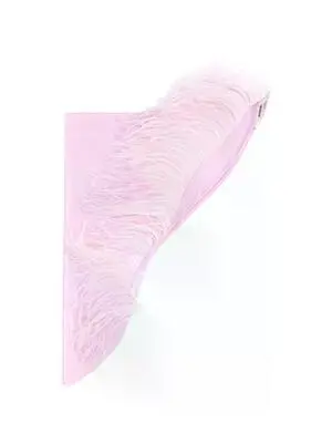 MANURI Sissy Feather-trim Headscarf - Pink