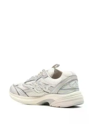 Amiri M-tech Metallic Leather Sneakers - White