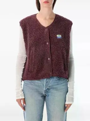 American Vintage Hoktown Fleece Gilet - Purple