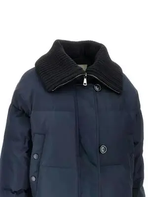 Max Mara Water-repellent Technical Twill Down Jacket Navy