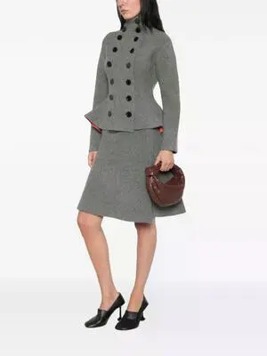 Proenza Schouler Capucine Donegal-knit Midi Skirt - Grey