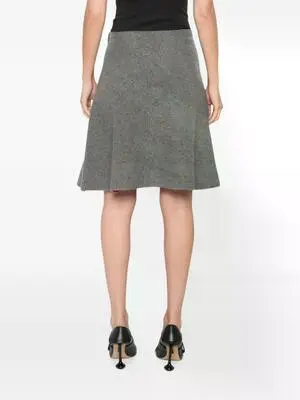 Proenza Schouler Capucine Donegal-knit Midi Skirt - Grey