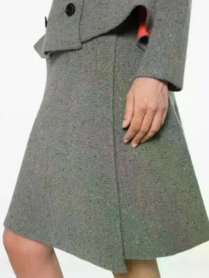 Proenza Schouler Capucine Donegal-knit Midi Skirt - Grey