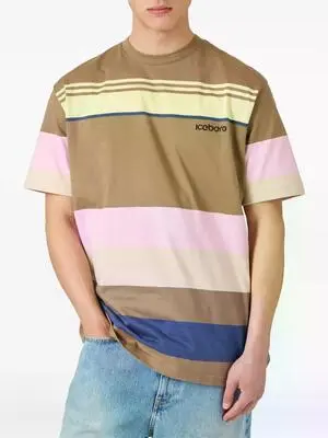 Iceberg Striped Logo-embroidered T-shirt