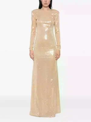 THE NEW ARRIVALS ILKYAZ OZEL Venom Sequin-embellished Maxi Gown