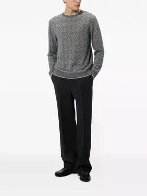 Missoni Long-sleeve Cashmere Zig Zag Sweater