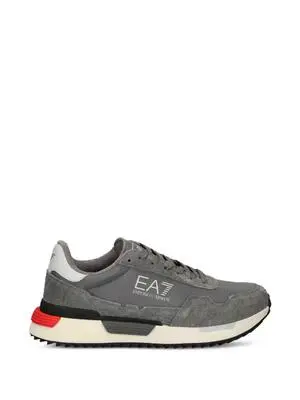 EA7 Logo-print Panelled Sneakers - Grey