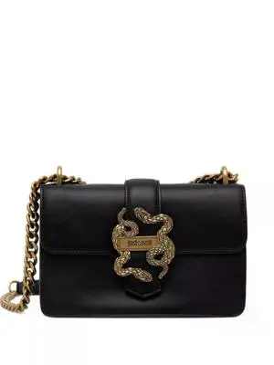 Just Cavalli Snake-plaque Chain-strap Shoulder Bag - Black