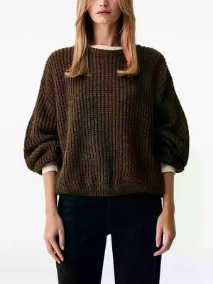 American Vintage Ribbed-knit Logo-patch Sweater