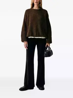 American Vintage Ribbed-knit Logo-patch Sweater