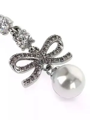 SELF-PORTRAIT Bow Crystal-charm Earrings