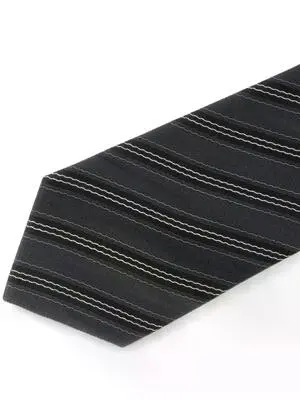 Saint Laurent Striped-tie In Silk Jacquard
