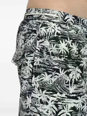Palm Angels Palm-print Drawstring Swim Shorts