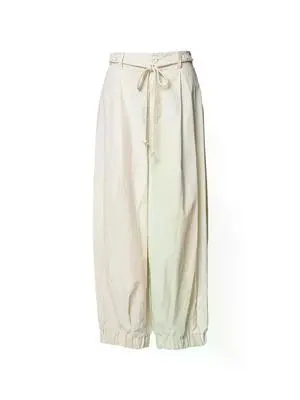 MULLER OF YOSHIOKUBO Belted Pleated Trousers - Neutrals