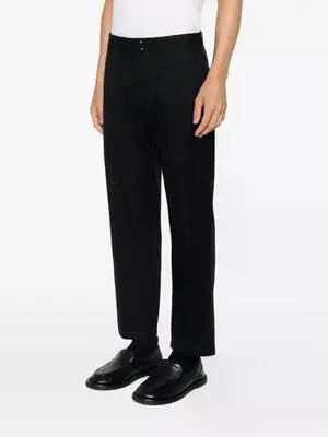 AMI Paris Straight-leg Logo-patch Trousers