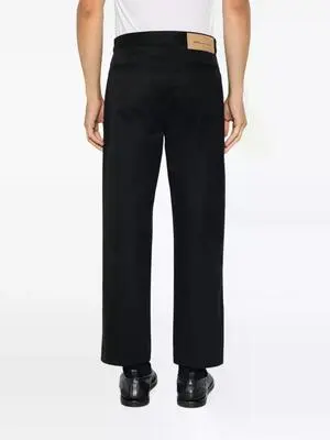 AMI Paris Straight-leg Logo-patch Trousers