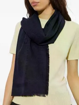 FERRAGAMO Gancini Jacquard Fringed Scarf