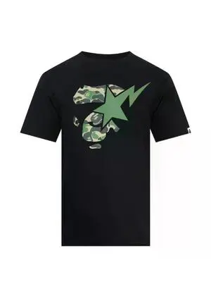 A BATHING APE Abc Camo Ape Face Sta T-shirt