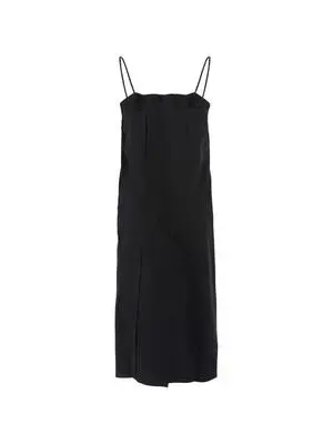 ALAINPAUL Bow-detail Spaghetti-strap Midi Dress