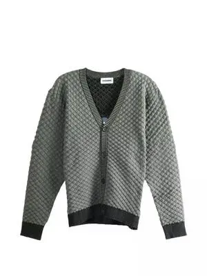 KOZABURO Quilted-effect V-neck Cardigan
