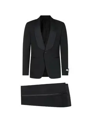 Canali Shawl-lapel Single-breasted Suit - Black