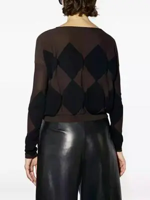 Liviana Conti Argyle-pattern Boat-neck Sweater