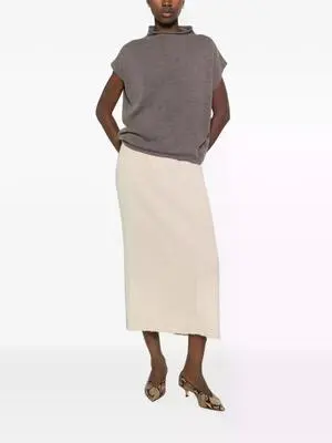 WHYCI Rolled-trim Sleeveless Sweater