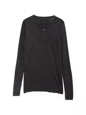 PRIVATE 0204 Slub Texture Long-sleeve Top