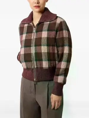 Paul & Shark Check-pattern Bomber Jacket