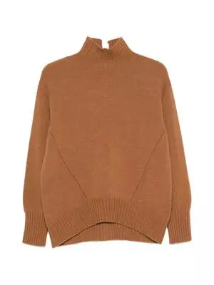 WHYCI Roll-neck Ribbed-trim Sweater - Brown