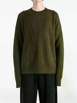 UMA WANG Ribbed-knit Crew-neck Sweater