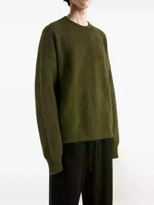 UMA WANG Ribbed-knit Crew-neck Sweater
