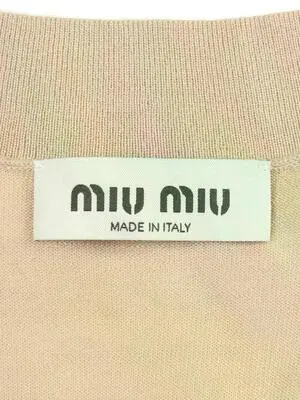 Miu Miu Logo V-neck Cardigan