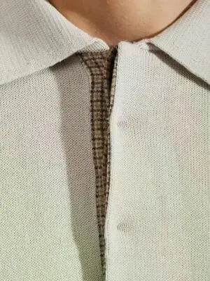 Eleventy Check-trim Polo Shirt