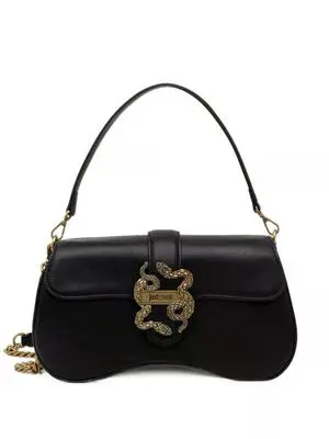 Just Cavalli Iconic Snakes Logo-plaque Crossbody Bag - Black