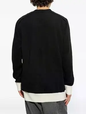 AMI Paris Colour-block Button-up Cardigan
