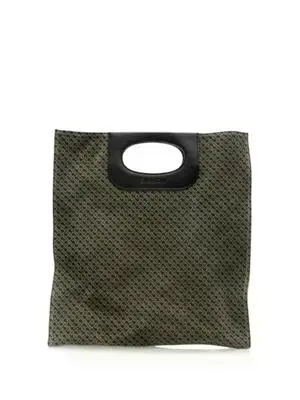 GHERARDINI Monogram-pattern Leather-trim Tote Bag - Neutrals