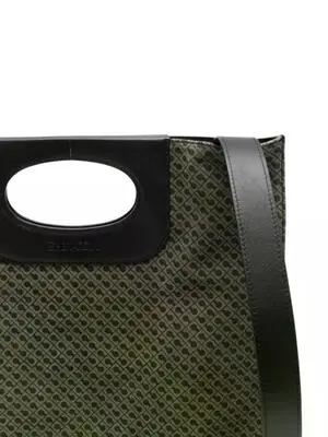 GHERARDINI Monogram-pattern Leather-trim Tote Bag
