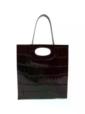 GHERARDINI Piattina Croc-effect Tote Bag - Red
