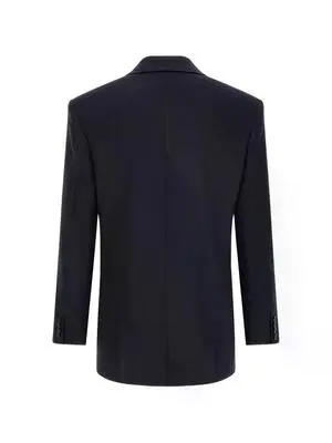 Saint Laurent Double-breasted Jacket In Felted Wool Gabardine