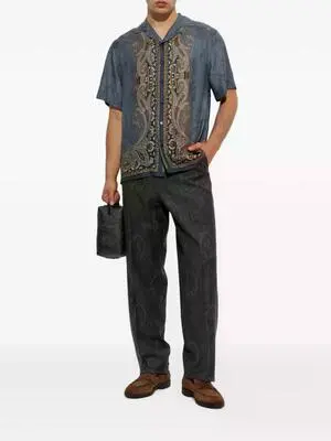 Etro Paisley-print Pleated Trousers